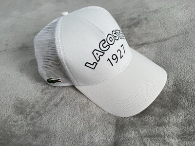 Lacoste Sport Hat White Devanlay Trucker Preppy Golf Logo | eBay