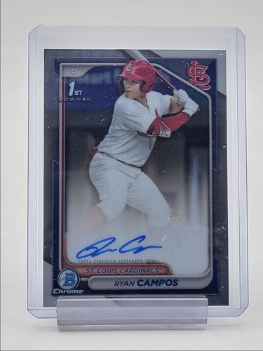 RYAN CAMPOS 2024 BOWMAN CHROME DRAFT 1ST AUTOGRAPH PHILLIES AUTO Q0208 ...