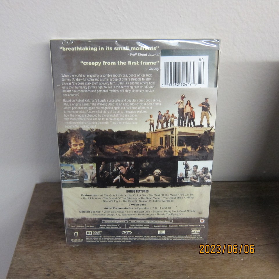 AMC The Walking Dead: Season 2 - 4 Disc DVD Set - New - Sealed ...
