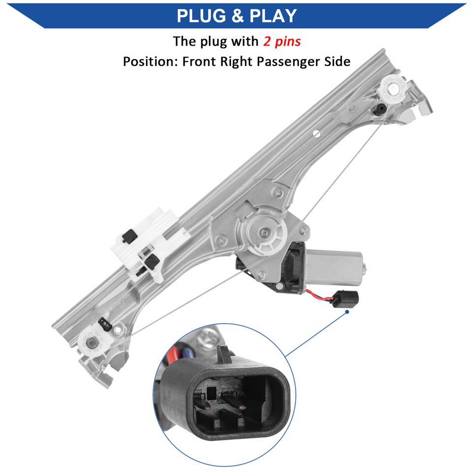 Front Left & Right Side w / Motor Window Regulator for 2012 - 2019 Fiat ...