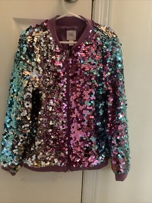 SEQUENCE JACKET Girls M 7/8 Muti Color Zip Up Great Quality/condition ...