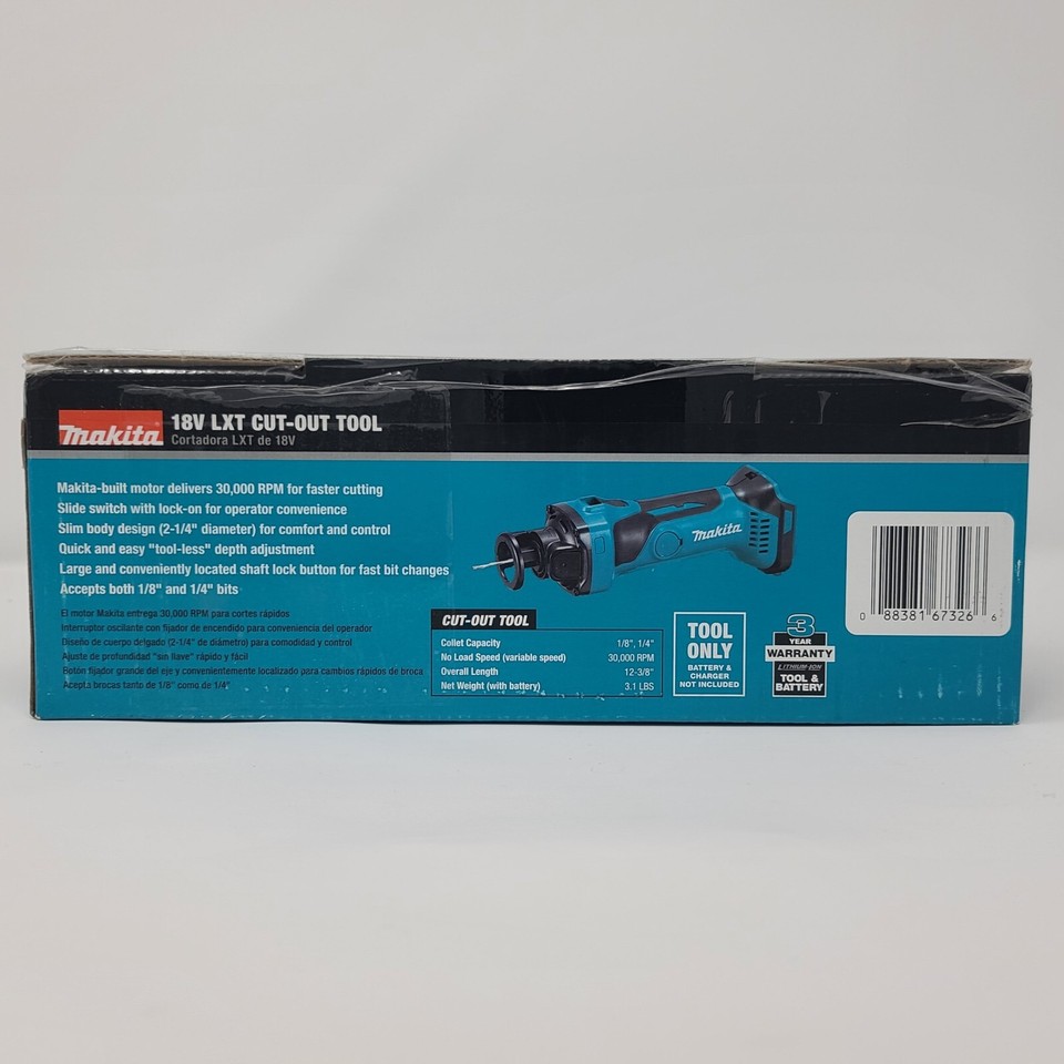 Makita XOC01Z 18V LXT Cordless Cut-Out Tool 30,000 RPM Drywall Router ...