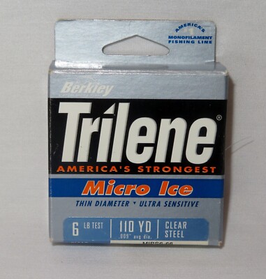 Berkley Trilene Micro Ice Clear Steel 6 lb Test - 110yds | eBay