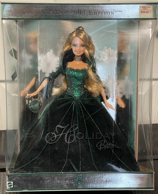 2004 Holiday Barbie Doll Special Edition Green Dress Blonde Hair | eBay