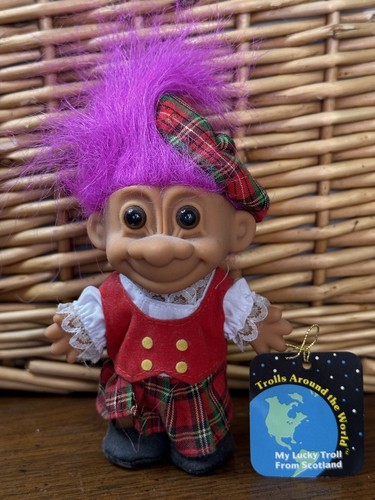 Russ Vintage 90s Troll Doll 5" Around The World Scotland W/tag | eBay