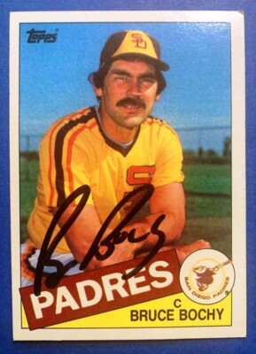 BRUCE BOCHY Texas Rangers Manager 1985 Topps Padres SIGNED / AUTOGRAPH ...