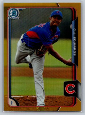 2015 Bowman Chrome #BCP156 C.J. Edwards Gold 47/50 CUBS | eBay