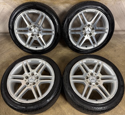 17'' GENUINE MERCEDES AMG C CLASS SILVER DC W204 ALLOY WHEELS TYRES ...