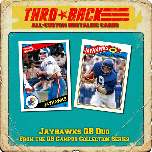 THROBACK custom Football Card set Jayhawks QB Duo Kansas University | eBay