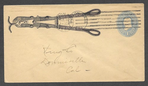 1800s Tools Cover US Boston Wire Cutter Ad March 16 1894 Cal on Postal ...