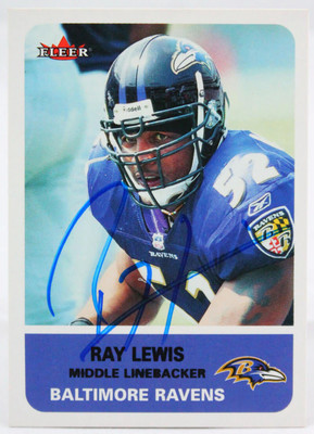 2002 Fleer #7 Ray Lewis Baltimore Ravens Autograph Beckett Witness | eBay