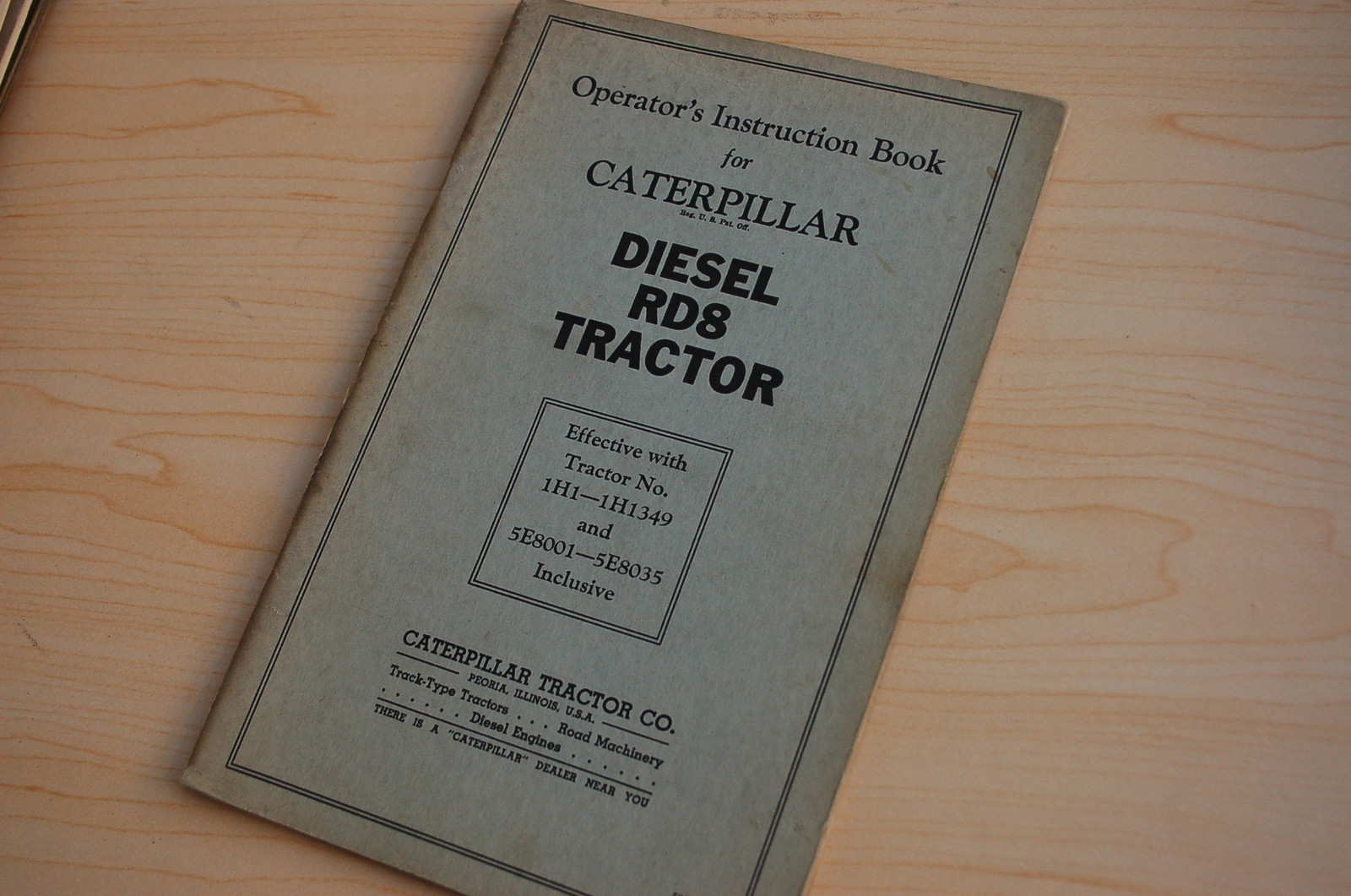 CATERPILLAR RD8 Tractor Crawler Dozer Owner Operator Operation Manual ...