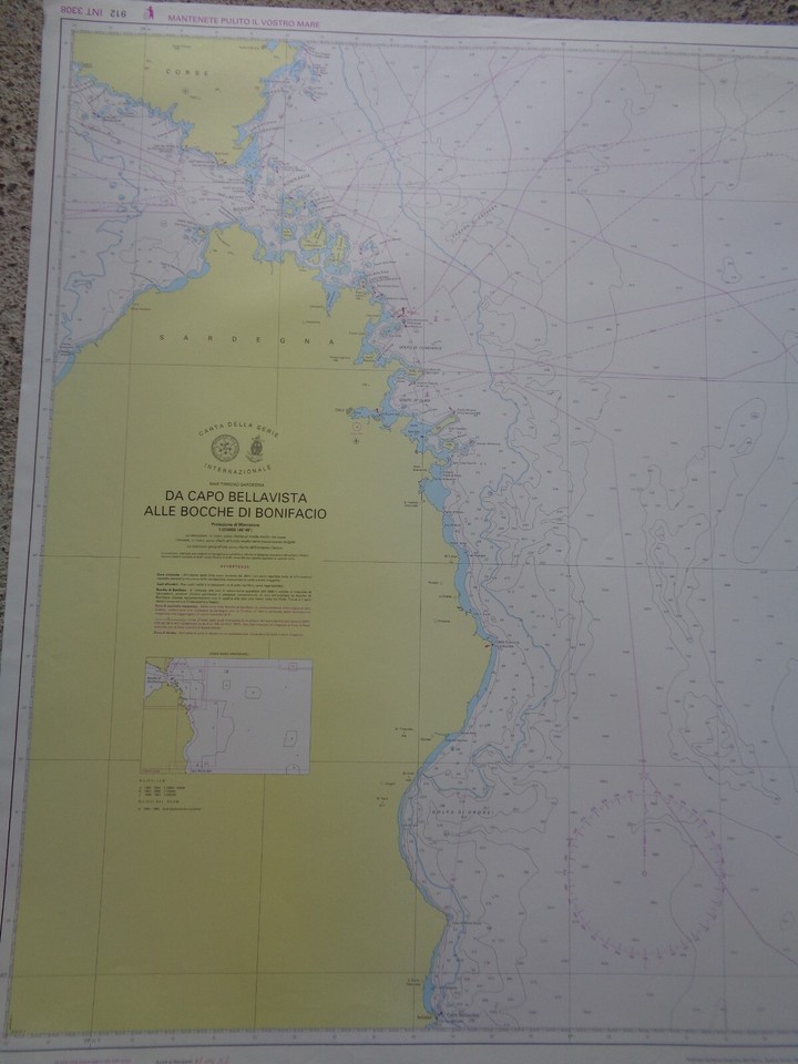 Marine Map / Da Capo Bellavista to the Strait of Bonifacio - Sardinia ...