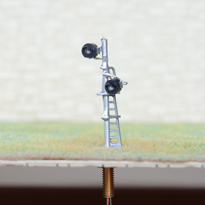 1 x N scale searchlight block signal model train bi-colors LED 2 heads ...