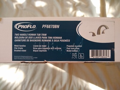 PROFLO PF6870BN Two Handle Deck Mounted Roman Tub Filler Trim - Brushed ...