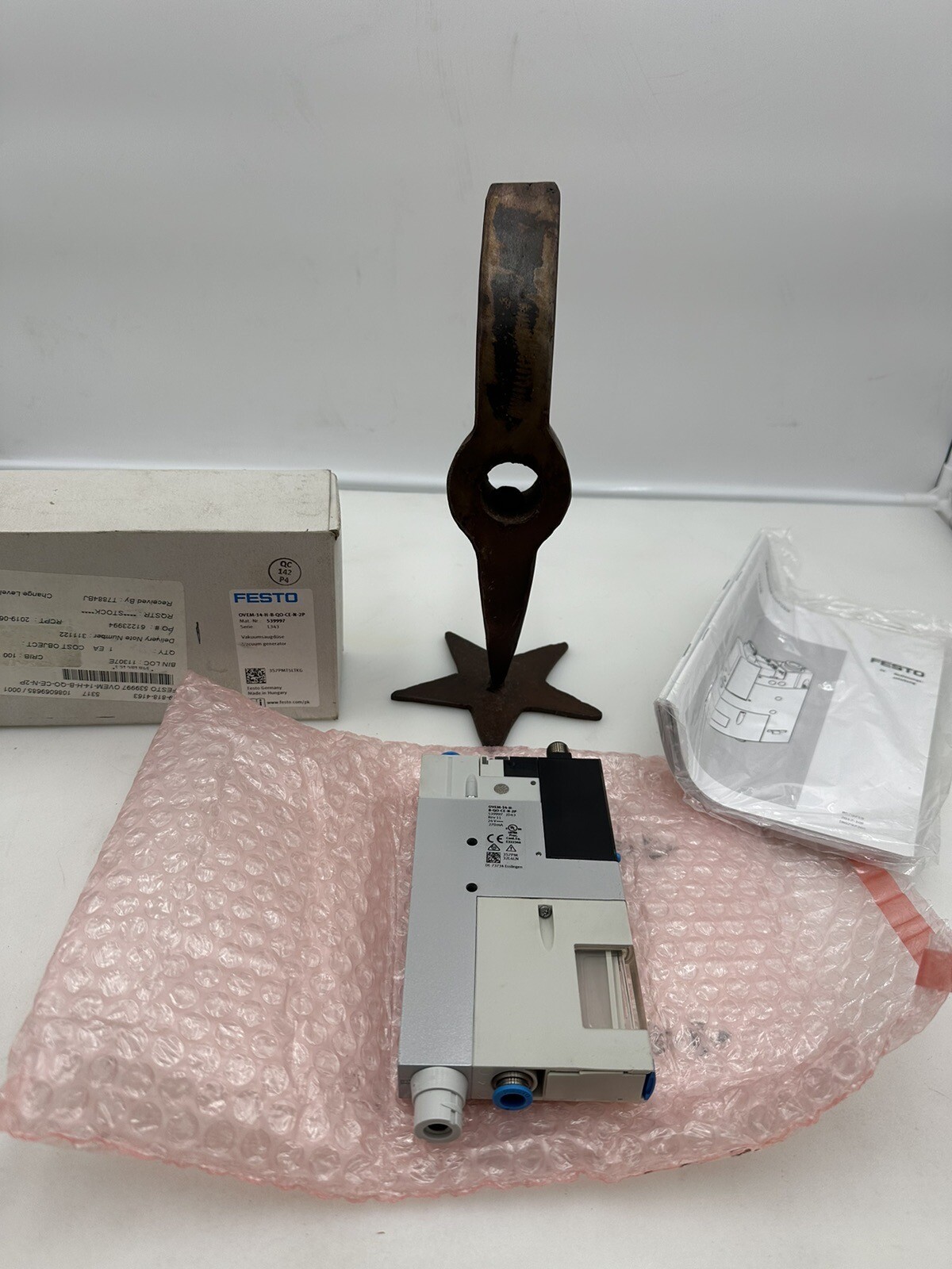FESTO OVEM-14-H-B-QO-CE-N-2P Vacuum Generator 40µm 2-PNP 539997 NEW OEM ...