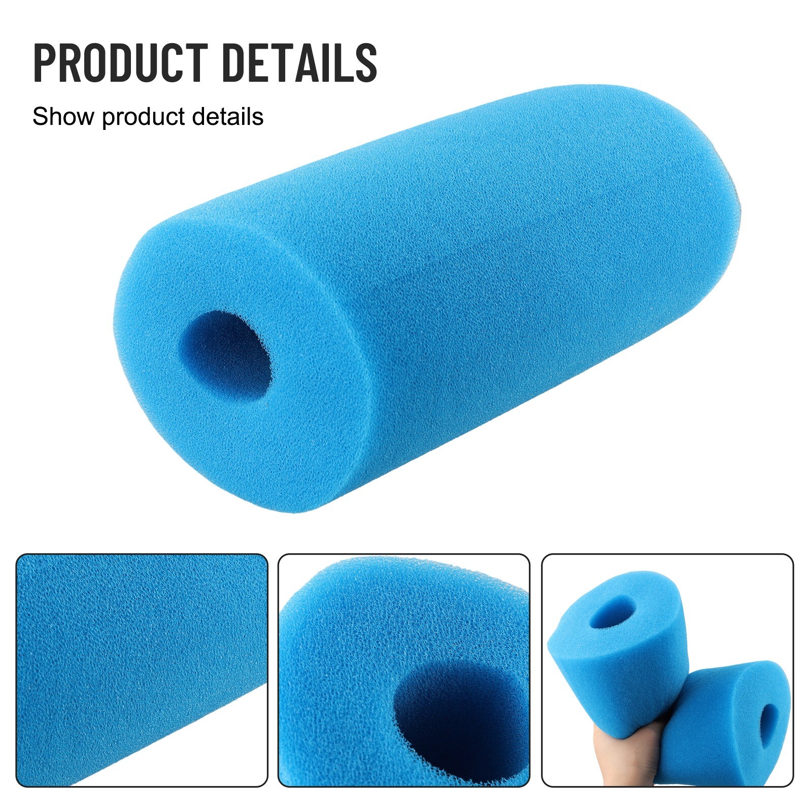 Reusable &Washable Swimming Pool Filter Foam Sponge Cartridge For Intex ...