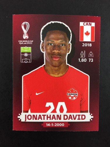 Jonathan David Sticker Panini World Cup Qatar 2022 / Oryx Swiss Edition ...
