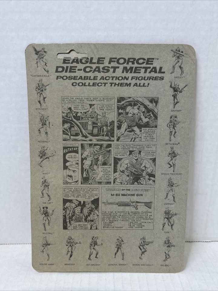 Eagle Force Turk Die Cast Metal Poseable Action Figure 3" Mego 1981 NIP Z5 | eBay