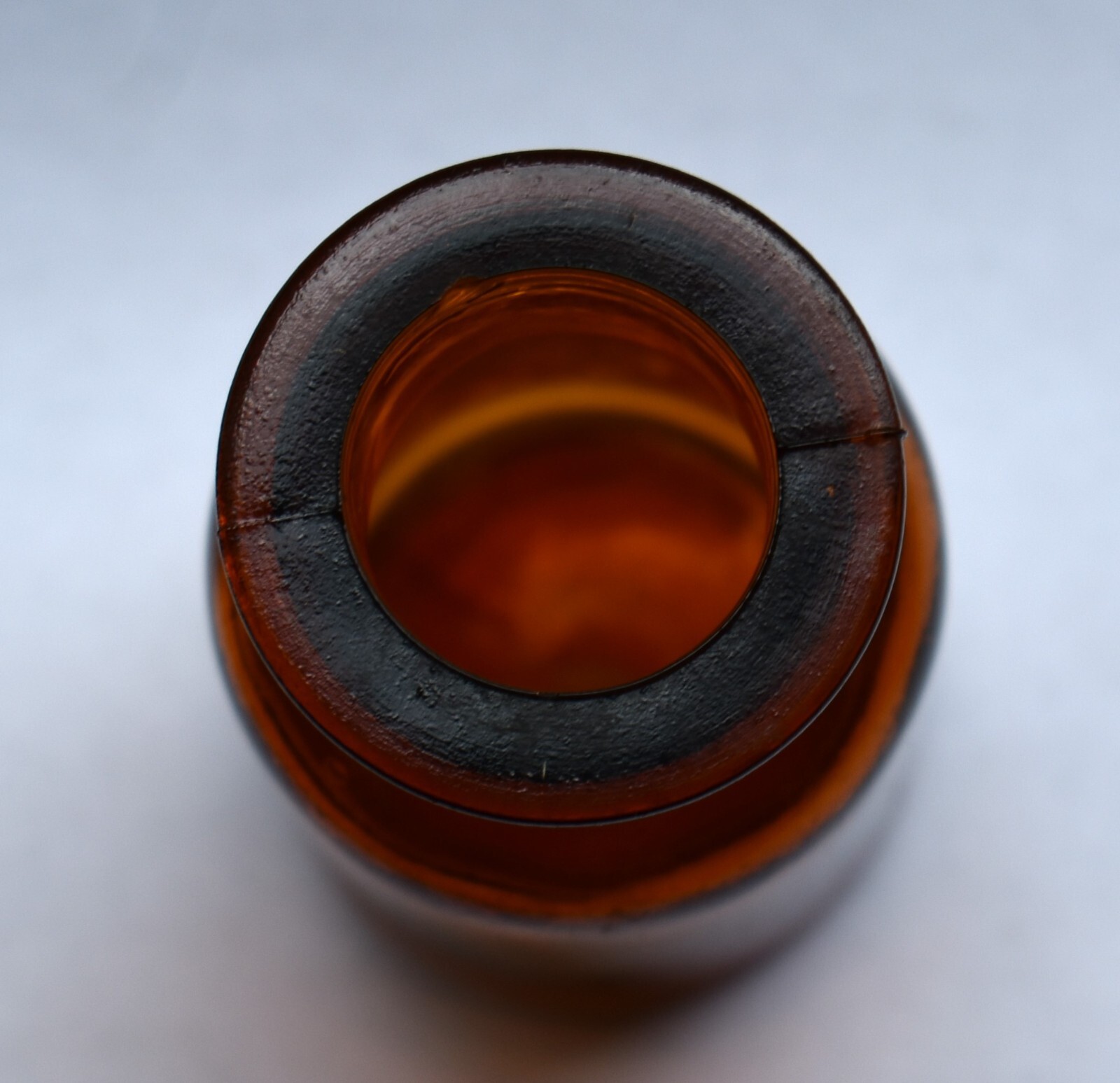 Antique Blown Molded Amber Glass Bottle Blurry Maker Mark Apothecary UV ...