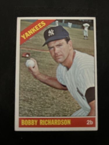 1966 Topps Baseball Card #490 Bobby Richardson New York Yankees Nm Free ...