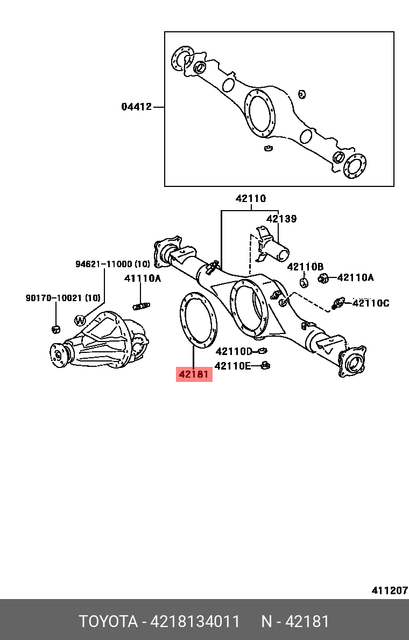 Genuine OE differential gasket 4218134011 for TOYOTA 42181-34011 online ...