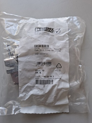 Phoenix Contact Schirmanschlussklemme SK 8 terminal block 3025163 VE ...