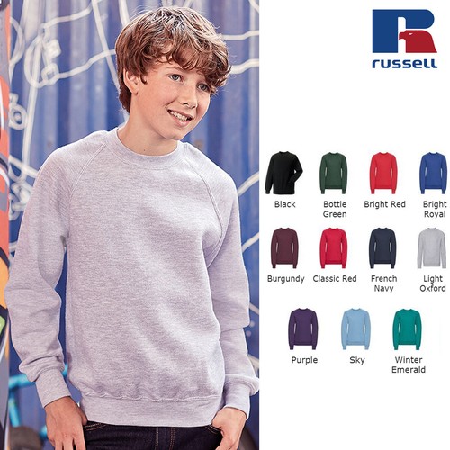 Russell Kids Raglan Sleeve Sweatshirt 0R762B0 -Children Classic Jumper ...