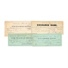 1 set of 4 mixed types old Iowa USA bank checks most 1900's nice used ...