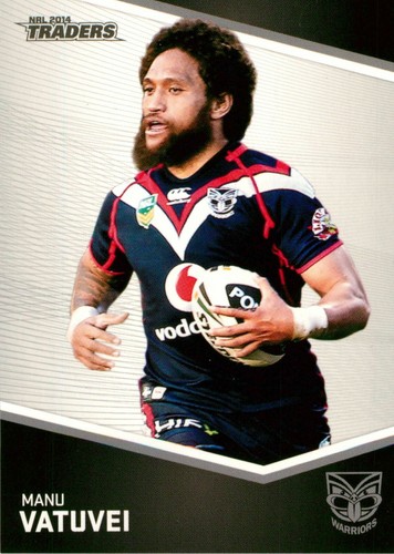 2014 NEW ZEALAND WARRIORS NRL Card MANU VATUVEI Traders | eBay Australia