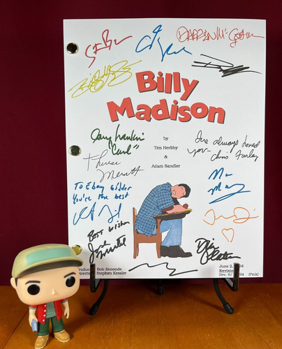 Billy Madison Script Signed- Autograph Reprints- Adam Sandler, Chris ...