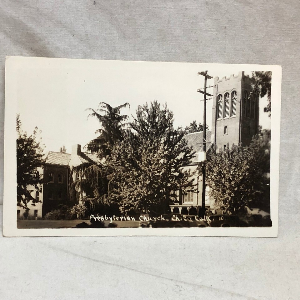 Vintage Real Photo Postcard Chico California Presbyterian Church Not ...