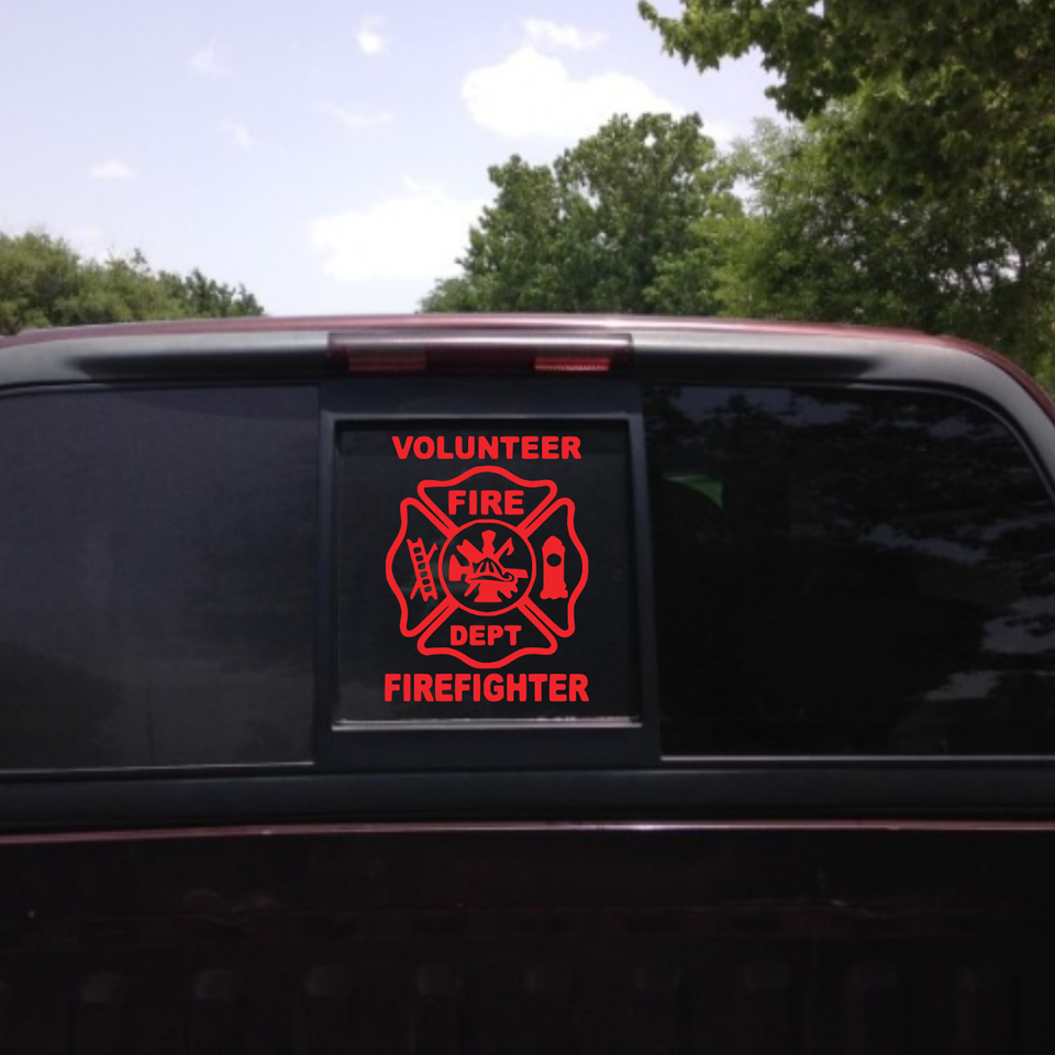 Volunteer Firefighter Decal Tumbler Car Truck Wall Window Sticker 22 ...
