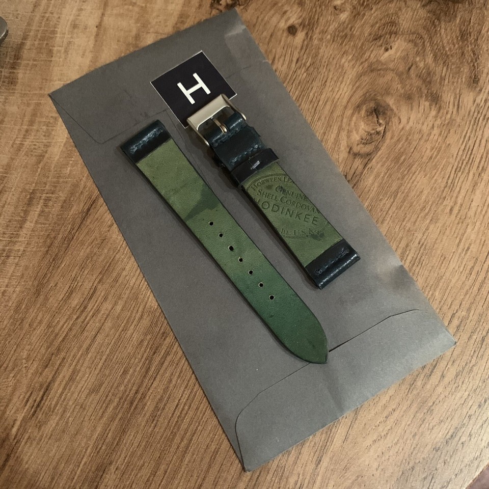 Hodinkee Horween Shell Cordovan 18mm Blue Leather Strap | eBay