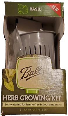 Basil Ball Herb Growing Kit Self-Watering Indoor Gardening Hydroponics ...