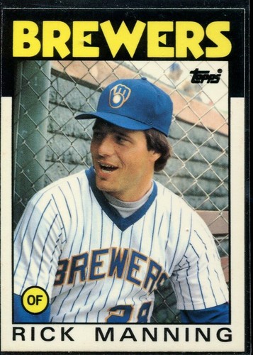 1986 Topps Baseball Rick Manning #49 Milwaukee Brewers | eBay