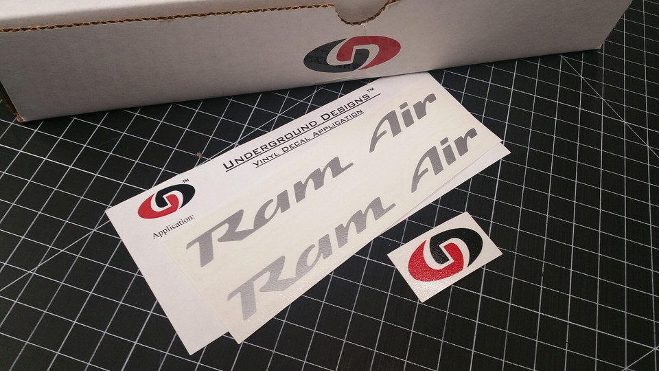 Ram Air Decals (2pk) Hood Intake Stickers Firebird Trans Am GTO Camaro ...