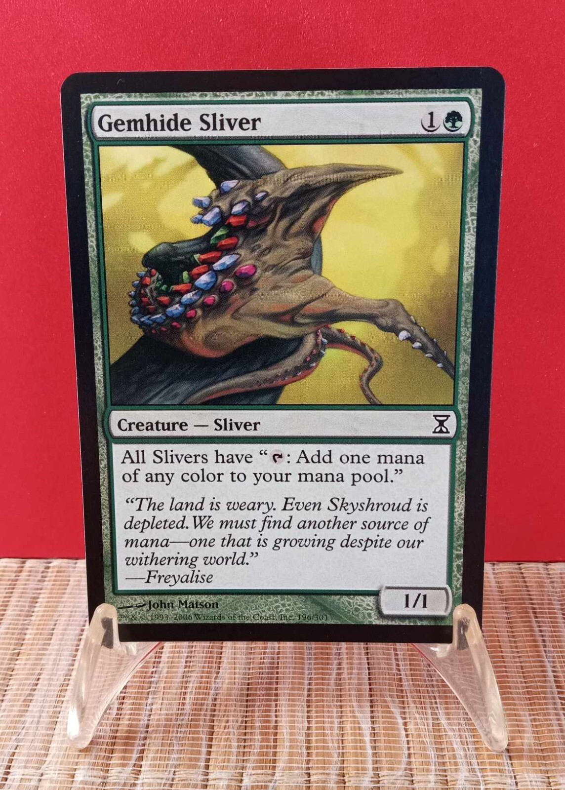 MTG- Magic the Gathering- Gemhide Sliver x1- Time Spiral 196/301 Mint ...