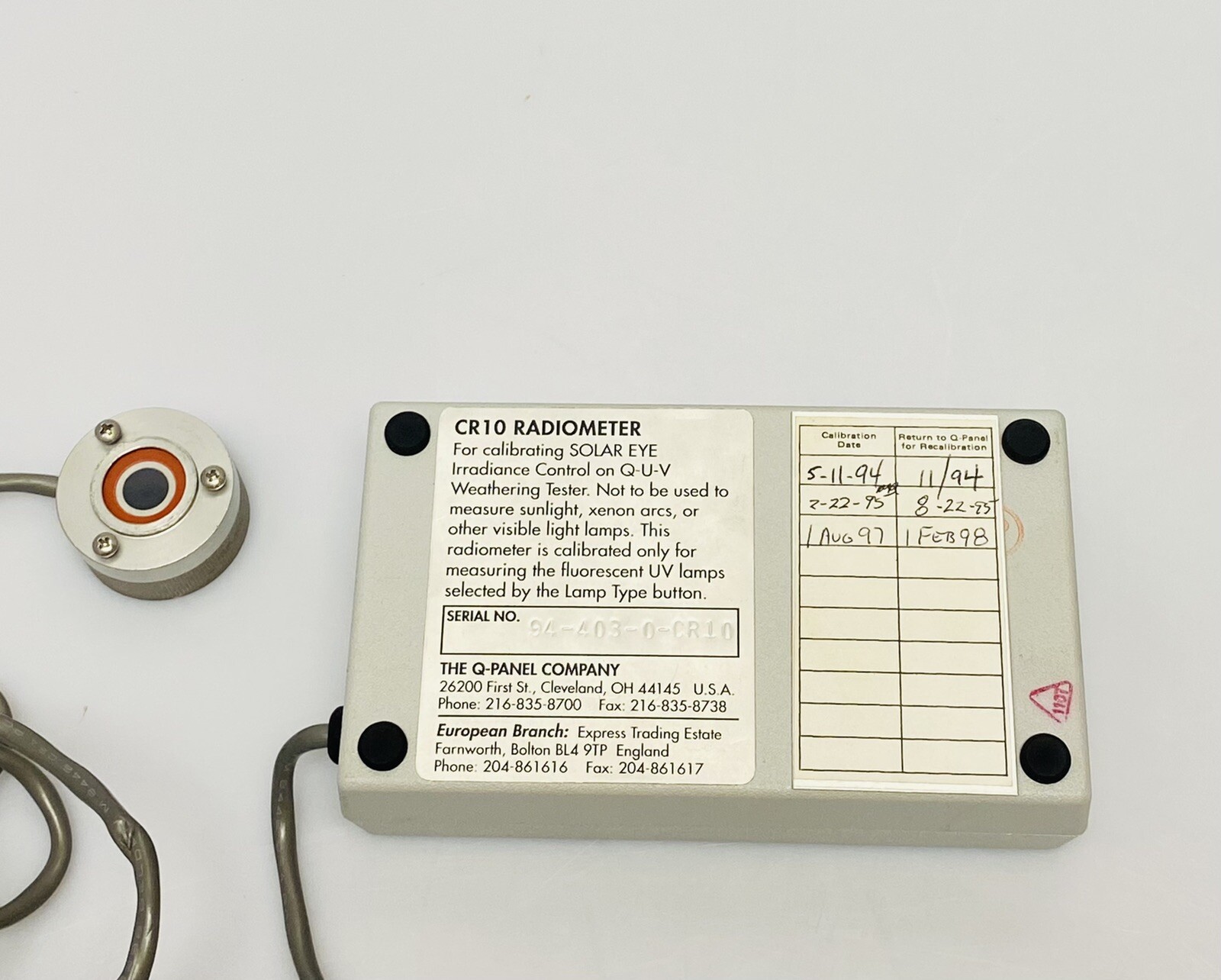 Solar Eye, CR-10 Calibration Radiometer W/ Hard Case | eBay