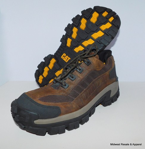 Caterpillar CAT P91338 Invader Steel Toe Dark Brown Leather Work Shoes ...