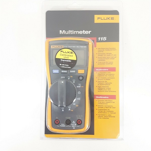 Fluke 115 Compact True-RMS Field Technicians Digital Multimeter for ...