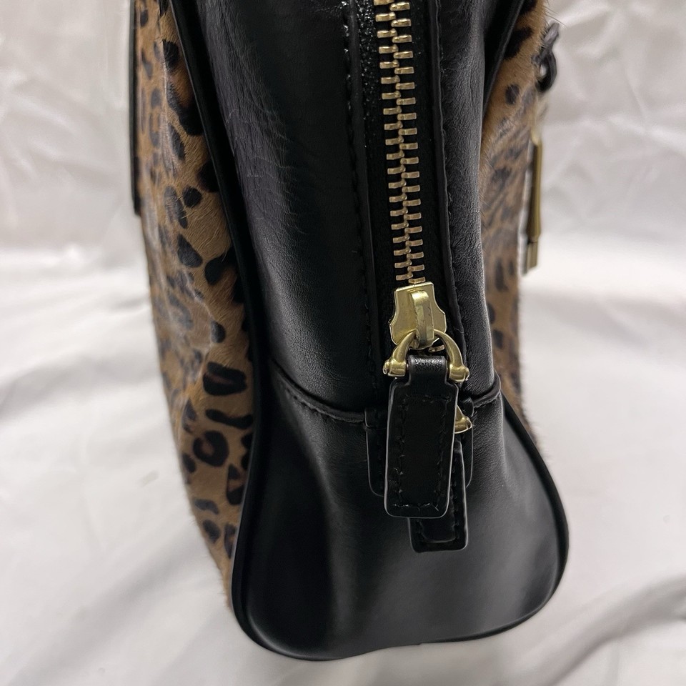 FOSSIL Calf Hair & Leather Animal Cheetah Leopard Print Shoulder Bag | eBay