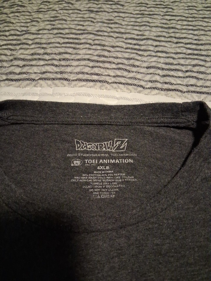 Dragon Ball Z Men's Anime Fight Bird Studios Toei Animation Gray Size ...