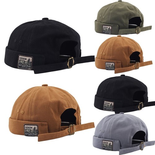 Cotton Men Docker Cap Bonnet Beanies Brimless Hat Fashion Beanie Hats ...