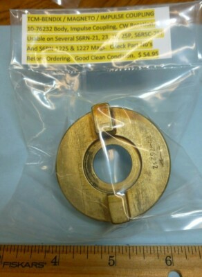 TCM BENDIX MAGNETO 10-76232 BODY, Impulse Coupling, CW Rotation | eBay