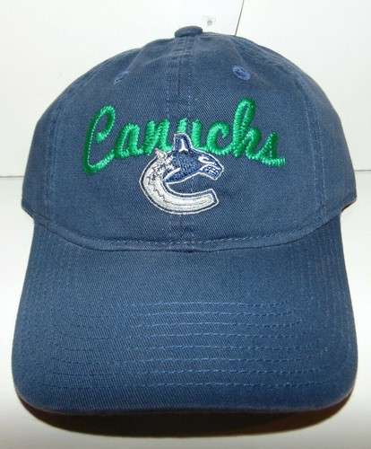 Adidas VANCOUVER CANUCKS Blue NHL Hockey Hat Cap 2017 Model SLOUCH ...