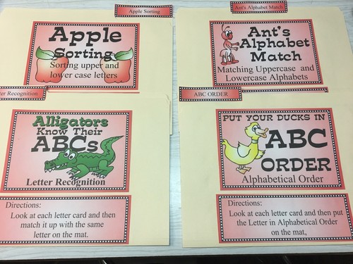 Bundle of Four Alphabet / Letter File Folder Set - Activity Set ...