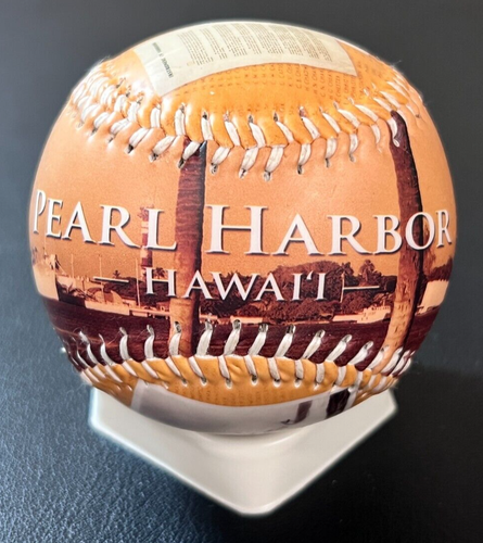Pearl Harbor Hawaii Rememberance Baseball WWII Sepia Tone Souvenir Ball ...