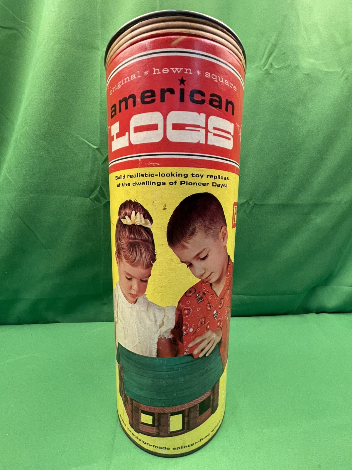 SEALED Vintage Halsam Original Hewn American Logs Original Container ...