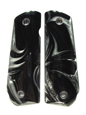 Silver & Black Pearl Bobtail 1911 Grips (Full Size) X | eBay